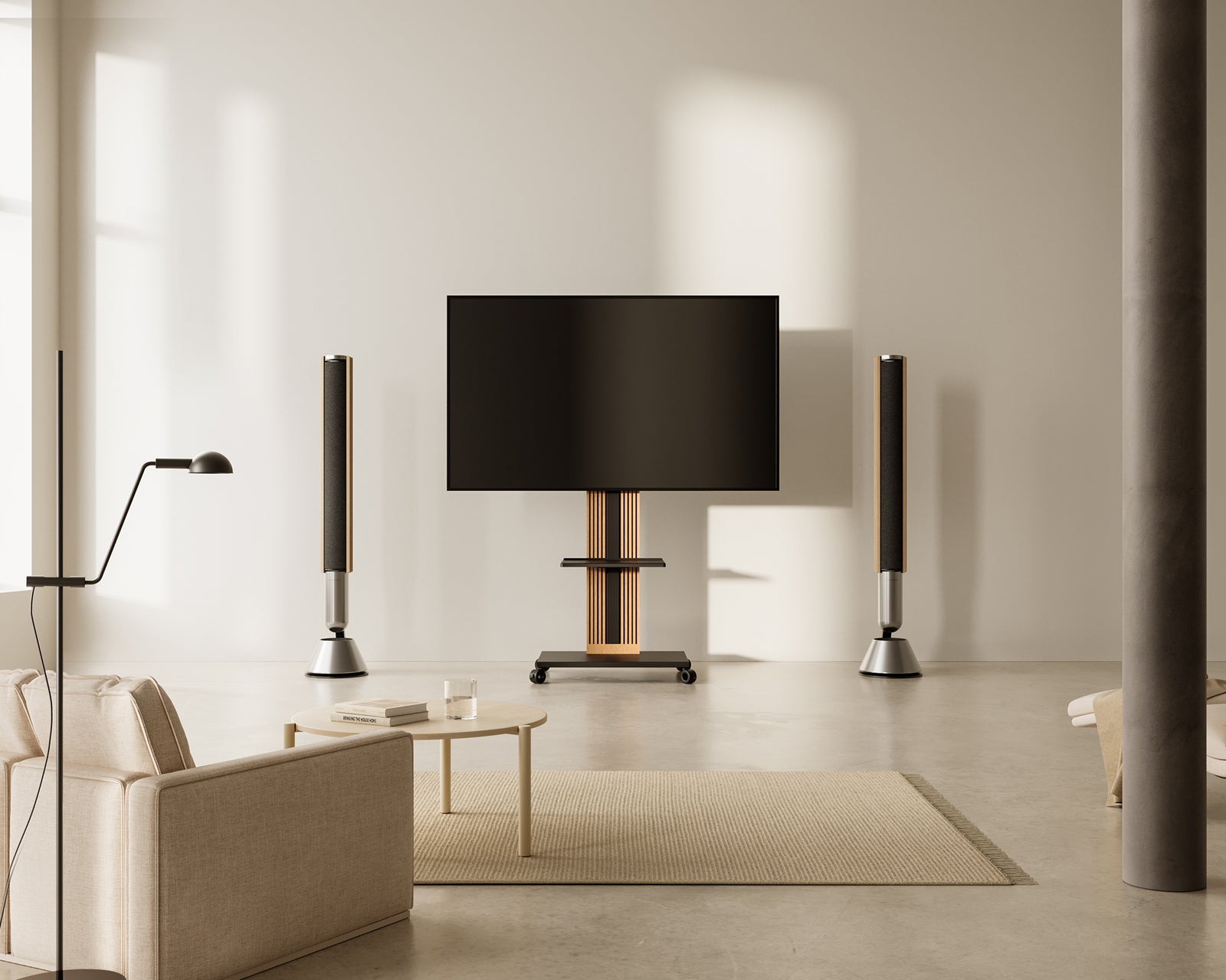 Support TV sur pied en bois pour 32-65 pouces|Zen Série FITUEYES