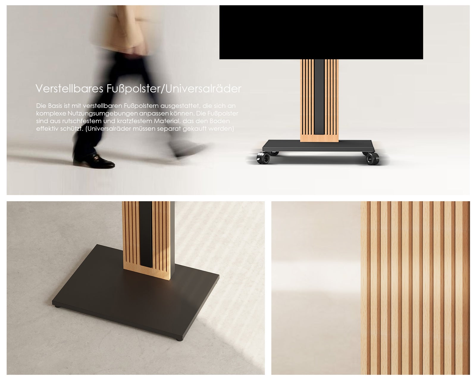 Support TV sur pied en bois pour 32-65 pouces|Zen Série FITUEYES